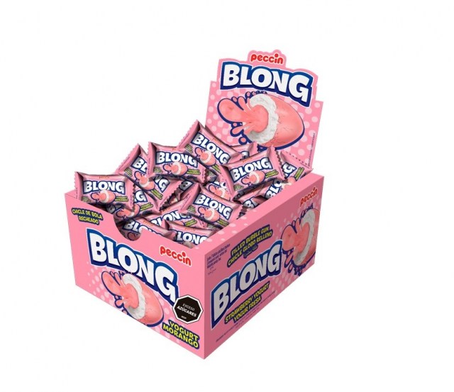 Caja De Chicles Sabor Yogurt Morango | Tienda Naranja